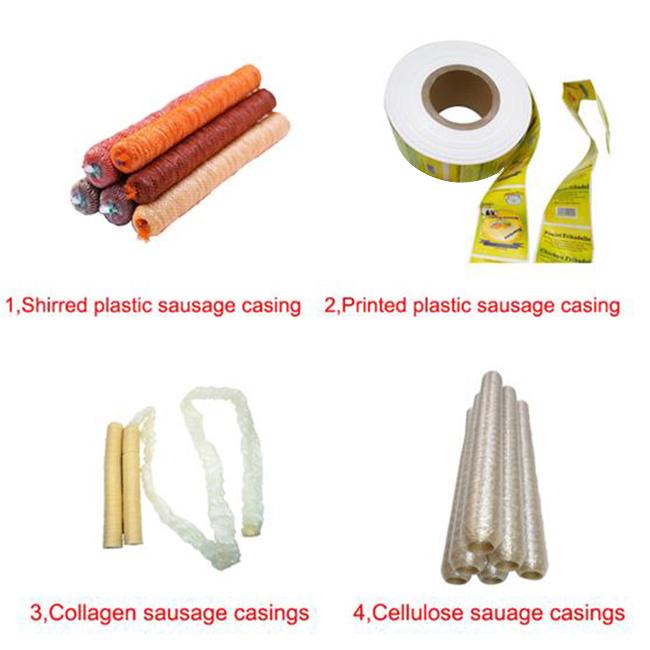 Food industry packaging sausage casings OEM customized printing logo plastic casings