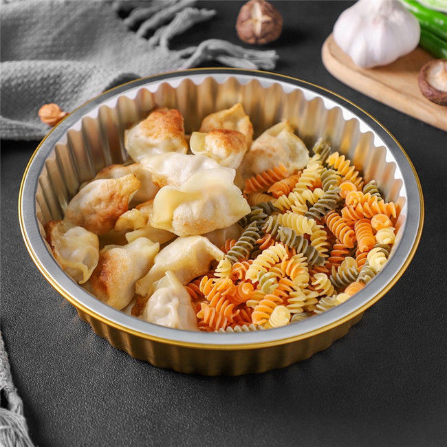 Silver Round Aluminum Foil Trays Christmas Foil Turkey Roasting Tray