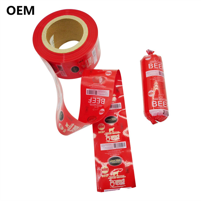 Red sausage packaging plastic casings General custom logo printing ...