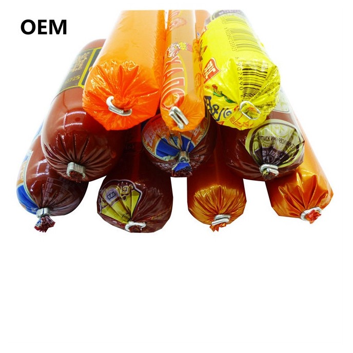 Polyamide Sausage Casings Stiky Type Custom Logo Flexography Printing ...